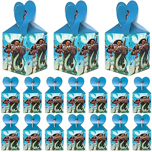 18 PCS Moana Party Favor Boxes, Moana Theme Party Candy Boxes Party Gift Boxes for Birthday Party Supplies