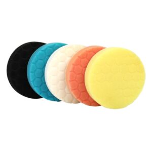 Otic Buffing Pads Set of 5Pcs - 6 inch Polisher for car Detailing Buffer - Buffing Compound Polishing Pads Kit Paint Correction Wax Pads