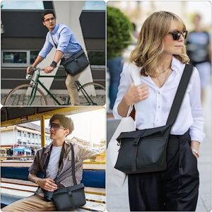 Waterproof Messenger Bag,12.9 Inch Shoulder Satchel Side Crossbody Bag for Men,Expandable Anti Theft Lightweight Durable Work Office Travel Casual College Crossbody Messenger Bags Gifts for Women Men