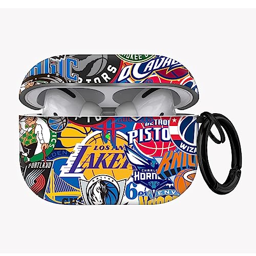 Gedicht for Airpods Pro 2nd Generation Case Cute Sports Basketball Football, Protective TPU Soft Cases Cover Rugged for Apple Airpod Pro 2 with Keychain for Women Men，Basketball