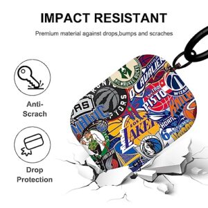 Gedicht for Airpods Pro 2nd Generation Case Cute Sports Basketball Football, Protective TPU Soft Cases Cover Rugged for Apple Airpod Pro 2 with Keychain for Women Men，Basketball