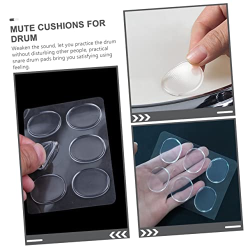 Gel Drum Dampeners 4 Sheets Snare Drum Mute Pad Drum Kit Dumb Drum Pad Silica Gel Drum Mute Dampener