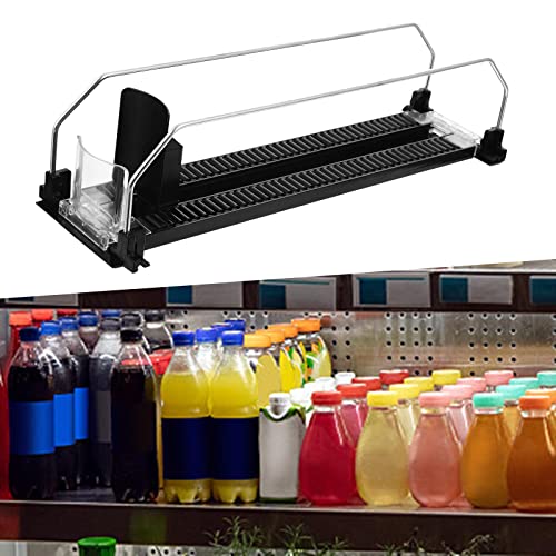 Gralara Drink Organizer Pusher Can Automatic Reusable Beverage Tray Adjutable Replenishment Tool Holder Self Pushing Glide for Refrigerator Fittings, 300-310mm