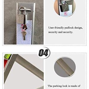 Parking Lock,Parking Barriers Parking Lock,Thick Stainless Steel Type a Triangular Parking Lock Locked Car Parking Spaces Lock Occupying Integrally Molded Crash,55 X 8 X 35Cm Bollard