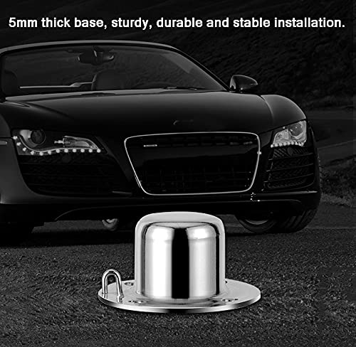 2pcs Private Car Parking Stainless Steel Security Posts,Private Car Parking Space Lock,Easy to Install to Protect Your Parking Space(650×76mm/25.5×3in)