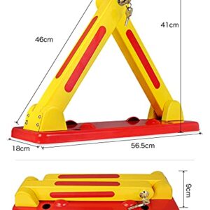 Triangular Foldable Parking Barrier,Removable Parking Space Lock,Manual Parking Blocker,Used for Lane Interception Parking,Safe Collision Avoidance