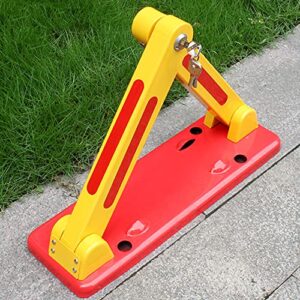 Triangular Foldable Parking Barrier,Removable Parking Space Lock,Manual Parking Blocker,Used for Lane Interception Parking,Safe Collision Avoidance