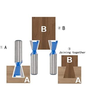 CHCYWJGJ 1/2 ShankDovetail Router Bit 1-1/4” Half-Blind Through Dovetail Bits for Making Boxes Drawers Chests for Engraving Router planing Head Wood Cutter