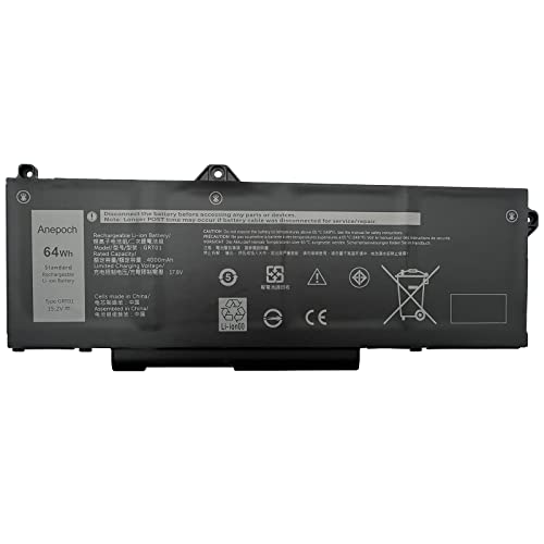 Anepoch GRT01 Laptop Battery Replacement for Dell Latitude 5421 5431 5521 5531 Precision 3561 3470 3571 for Alienware m17 R5 AMD Series Laptop 00P3TJ 0P3TJ 0R05P0 R05P0 05RGW 9JRV0 15.2V 64Wh 4000mAh