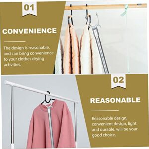 CHILDWEET for Tool Home Hanger Shutters Stainless Steel Garment Coat Metal Room Reacher Balcony Extending Hanging Dressing Extended Props Telescopic Reach Drying Sky- Telescoping Splicing