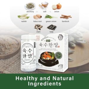 Korean Soup Tablet Broth 2 packs, Korean Food, Anchovy powder Soup broth Stocks, Anchovy Broth Tablet for Korean Soup (60 TABLETS) Value PACK Asian 한알육수, Korean snacks Stew Instant Comfortable Easy Cooking / Natural Ingredients Instant Broth 2 Pack 6.