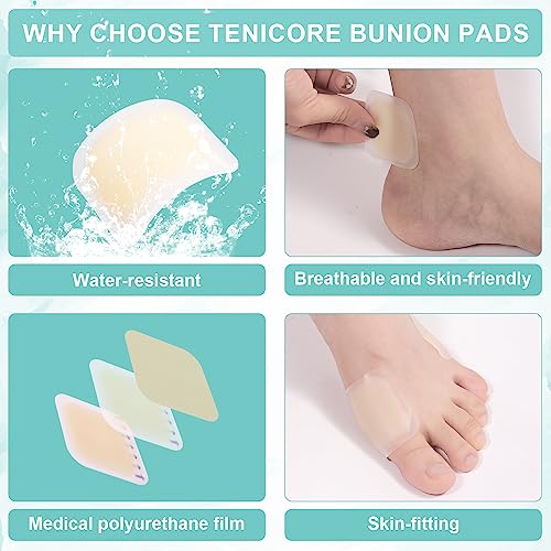 10pcs Blister Bandage, Waterproof Thin Blister Pads Gel Blister Pads Hydrocolloid Bandages Toe Protector Pads Sole and Heel Cushions