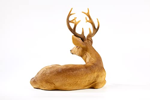 SHUIANGRAN Crouching Resin Deer Animal Decoration Resin Statue Outdoor Deer Statue Lawn Decoration Garden Animal Outdoor Decoration Garden Statue