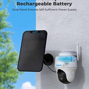 REOLINK 4MP Solar Security Camera Outdoor Wireless, No Hub Needed, Battery Powered Camera with 360° Pan-Tilt, 2.4Ghz WiFi Only, Smart Detection, No Monthly Fee, Argus PT+Solar Panel(Renewed)