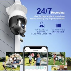 SYMYNELEC Light Bulb Security Camera Outdoor Waterproof 2K, 2.4GHz Wireless WiFi Light Socket Security Cam with Color Night Vision Human Motion Detection Tracking IP65 Works with Alexa Google (2 PCS)