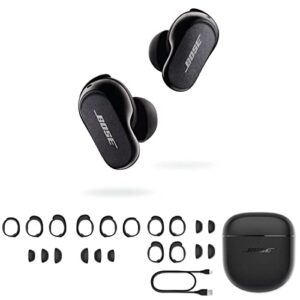 bose quietcomfort earbuds ii, triple black with fit kit