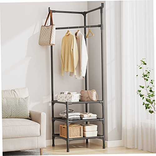 Zerodeko Corner Coat Rack Scarf Hanger Metal Hanger Outfit Hangers Clothing Garment Rack Wire Shoe Organizer Shoes Storage Shelves Coat Rack Stand Clothes Rack for Bedroom Drying Coat Rack