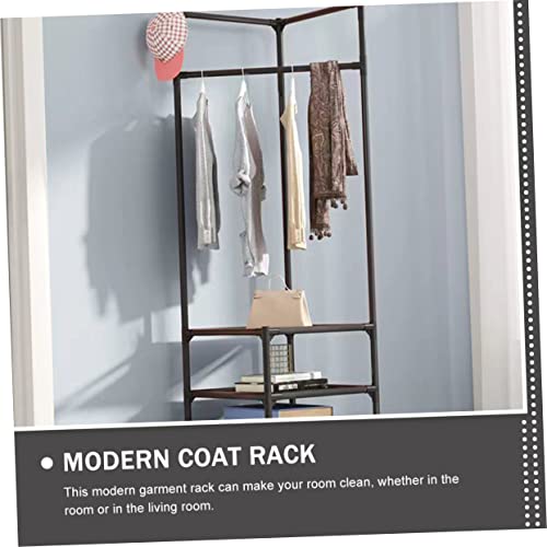 Zerodeko Corner Coat Rack Scarf Hanger Metal Hanger Outfit Hangers Clothing Garment Rack Wire Shoe Organizer Shoes Storage Shelves Coat Rack Stand Clothes Rack for Bedroom Drying Coat Rack