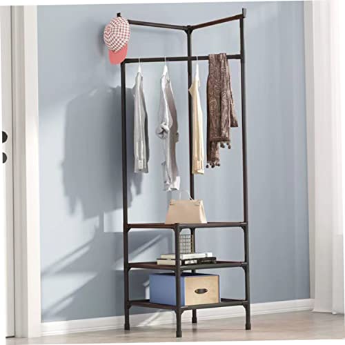 Zerodeko Corner Coat Rack Scarf Hanger Metal Hanger Outfit Hangers Clothing Garment Rack Wire Shoe Organizer Shoes Storage Shelves Coat Rack Stand Clothes Rack for Bedroom Drying Coat Rack