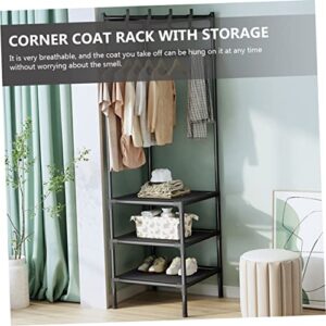 Zerodeko Corner Coat Rack Scarf Hanger Metal Hanger Outfit Hangers Clothing Garment Rack Wire Shoe Organizer Shoes Storage Shelves Coat Rack Stand Clothes Rack for Bedroom Drying Coat Rack