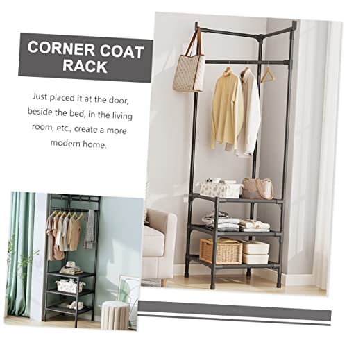 Zerodeko Corner Coat Rack Scarf Hanger Metal Hanger Outfit Hangers Clothing Garment Rack Wire Shoe Organizer Shoes Storage Shelves Coat Rack Stand Clothes Rack for Bedroom Drying Coat Rack