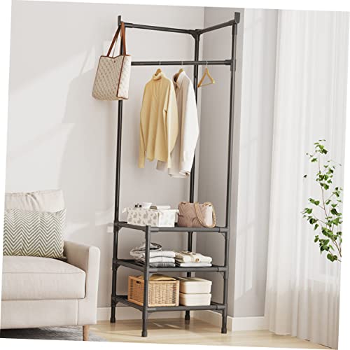 Zerodeko Corner Coat Rack Drying Rack for Clothing Standing Garment Rack Heavy Duty Clothes Rack Freestanding Garment Rack Clothing Garment Rack Laundry Drying Rack Wardrobe Rack Coat Racks