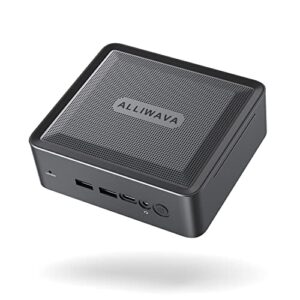 alliwava mini pc amd ryzen 5 5600h(6c/12t, up to 4.2 ghz), h56 mini computer 32gb ddr4-3200m ram 512gb pcie ssd, small micro desktop pc 4k@60hz triple display, dual hdmi, type-c, usb3.0