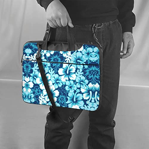 Hawaii Flower Printed Laptop Bag,Portable Crossbody Laptop Case Bag Briefcase Messenger Bag With Handle 13 Inch