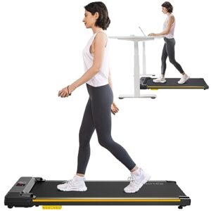 urevo walking pad, under desk treadmill, portable treadmills for home/office, walking pad treadmill with remote control, led display