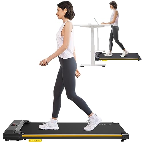 UREVO Walking Pad, Under Desk Treadmill, Portable Treadmills for Home/Office, Walking Pad Treadmill with Remote Control, LED Display