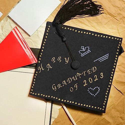 28 Pieces Graduation Cap Decorations Kit, Letter Stickers, 6 Letter Stickers 6 Digital Stickers 16 Rhinestone Stickers Suitable for Graduation Cap DIY Greeting Cards Gift Box Decoration