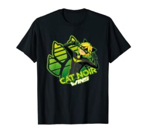 miraculous ladybug - gamer collection - cat noir wins t-shirt