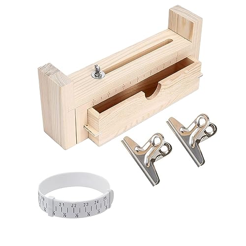 Wooden Jig Bracelet Maker with Two Clips,Upgrade Three Brackets Adjustable Paracord U Shape Wooden Frame Bracelet Jig Kit DIY Wristband Rope Knot Braided Fixing Tools (with Storage Box)