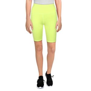 alice and olivia womens aaron high waist midi bike shorts green xs