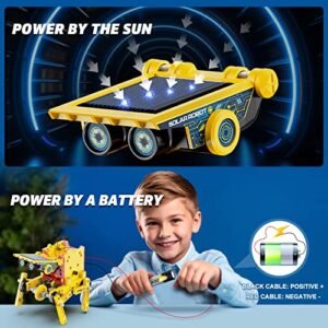 Hot Bee Solar Robot kit for Kids 8-12, 12-in-1 STEM Projects Science Experiment Kits for Kids Age 8-12,Building Robot Toy, Birthday Gift for Boys Girls 8 9 10 11 12 Years Old