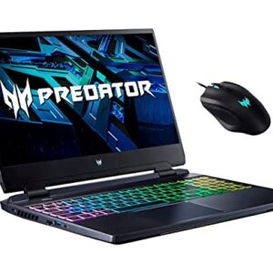 acer Predator Helios 15.6” FHD 165Hz Display Laptop | Intel i7-12700H | NVIDIA GeForce RTX 3060 | 16GB RAM DDR5| 1024GB SSD | 4-Zone RGB Backlit Keyboard | Windows 11 Home | Bundle with Gaming Mouse