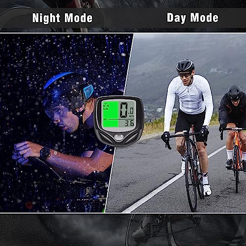 Bicycle Speedometer & Wireless Odometer for Bicycle Cycle Bike Computer with LCD Display & Multi-Functions