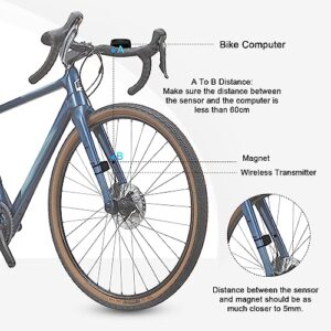 Bicycle Speedometer & Wireless Odometer for Bicycle Cycle Bike Computer with LCD Display & Multi-Functions