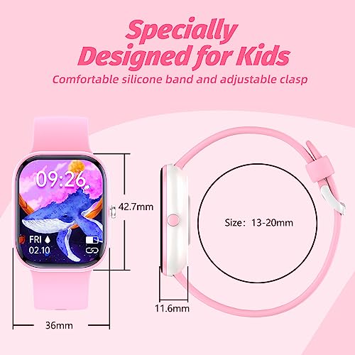 YOUSOKU Fitness Tracker Watch for Kids, IP68 Waterproof Kids Smart Watch with 1.5" DIY Dials 19 Sport Modes, Pedometers, Heart Rate, Sleep Monitor, Great Gift for Boys Girls Teens 6-14