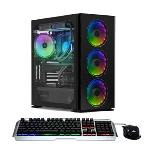 yeyian gaming computer yari ii- amd ryzen 7 7800x3d, amd rx7900 xtx gaming pc desktop, 1tb nvme ssd, 32gb ddr5 5200mhz ram, liquid cooled, win 11 home, usb-c 3.2, wifi 6, 850w psu