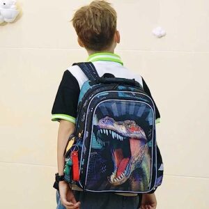 AGSDON 3PCS Kids Backpack Boys, 16" little Kid Dinosaur Preschool School Bookbag and Lunch Box