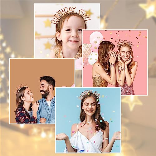 Birthday Headbands for Women Birthday Gold Red Tiaras and Crowns for Women Girls Christmas Birthday Party Decorations Happy Birthday Princess Crown Rhinestone Happy Birthday Accessories Crown