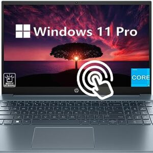 HP Pavilion 15.6 Inch FHD Touchscreen Business Laptop, 13th Gen Intel Core i7-1355U, GeForce MX550, 64GB RAM, 2TB SSD, Windows 11 Pro, Backlit Keyboard, PCM