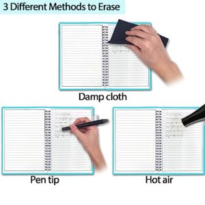 Smart Reusable Notebook, 5.9 x 8.5” Smart Notebook with Pen and Microfiber Cloth Included, Waterproof Reusable Notebook Digital Planner for Work School Journal Writing