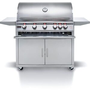 blaze premium lte 40-inch 5-burner propane grill w/rear infrared burner & grill lights