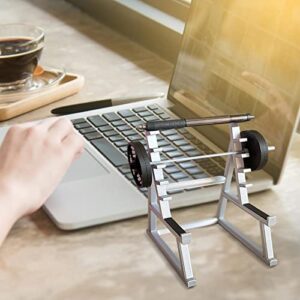 Pen Holder for Desk Unique | 2023 New Squat Rack Pencil Holder | Funny Pen Holders Desk Tidy | Fitness Equipment Shape Ornaments Pens Holder Stand Home Decor Gifts for Friends