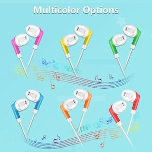 ZNXZXP Bulk Earbud Headphones for Classroom Kids, Wholesale Multi Colored Earphones for Students, School, Library, Museums (30 Pack)