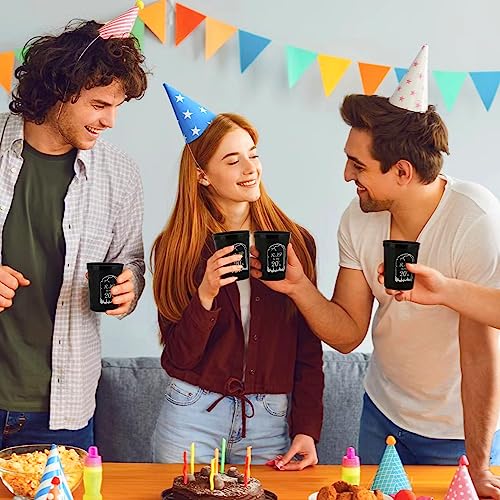 Ainibar 20 Pack RIP Twenties Party Cup, 16 oz 30th Birthday Black Plastic Tumbler Cups, RIP to My 20s Birthday Stadium Party Cups Death to My 20s Birthday Decorations for 30th Birthday Party Supplies