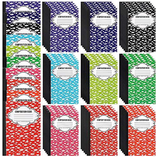 Colarr 100 Pcs Mini Composition Notebook Bulk Cute Wide Ruled Small Composition Books 3 x 4.5 Inch Pocket Composition Note Pad Multicolor Journal Notebooks for Kids School Office Home Writing Supplies