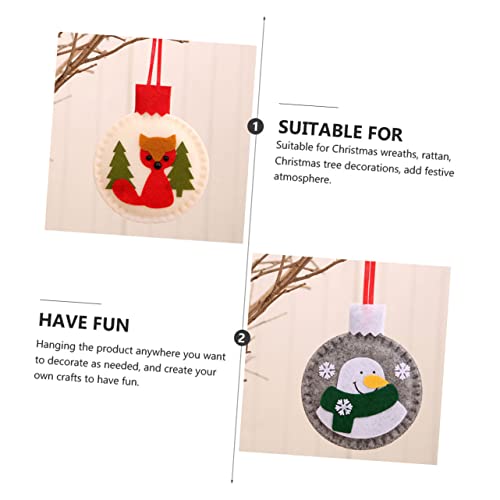 NOLITOY 3pcs Christmas Decorations House Decorations for Home Appliques Embellishments Home Decoration Xmas Hanging Felt Christmas Snowman Ornaments Felt Window Ornaments Hanging Pendants